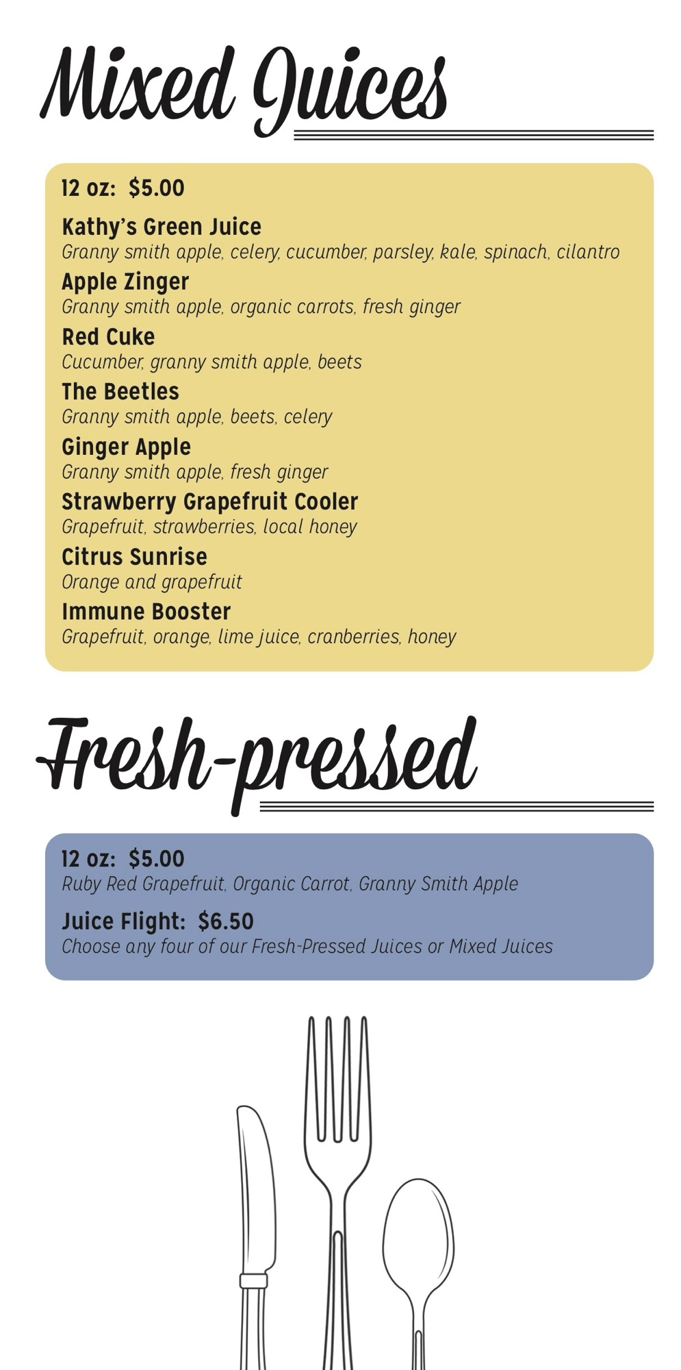 Breakfast Menu – Kathy's Café