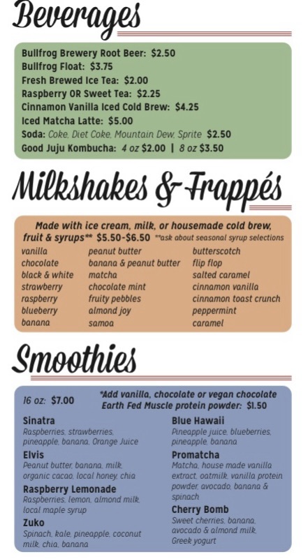 Lunch Menu – Kathy's Café